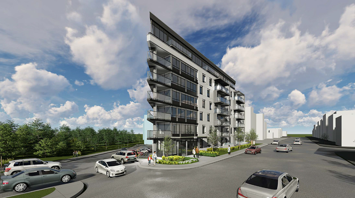 Azuria Group plans 88-unit triangular rental rental building on ...