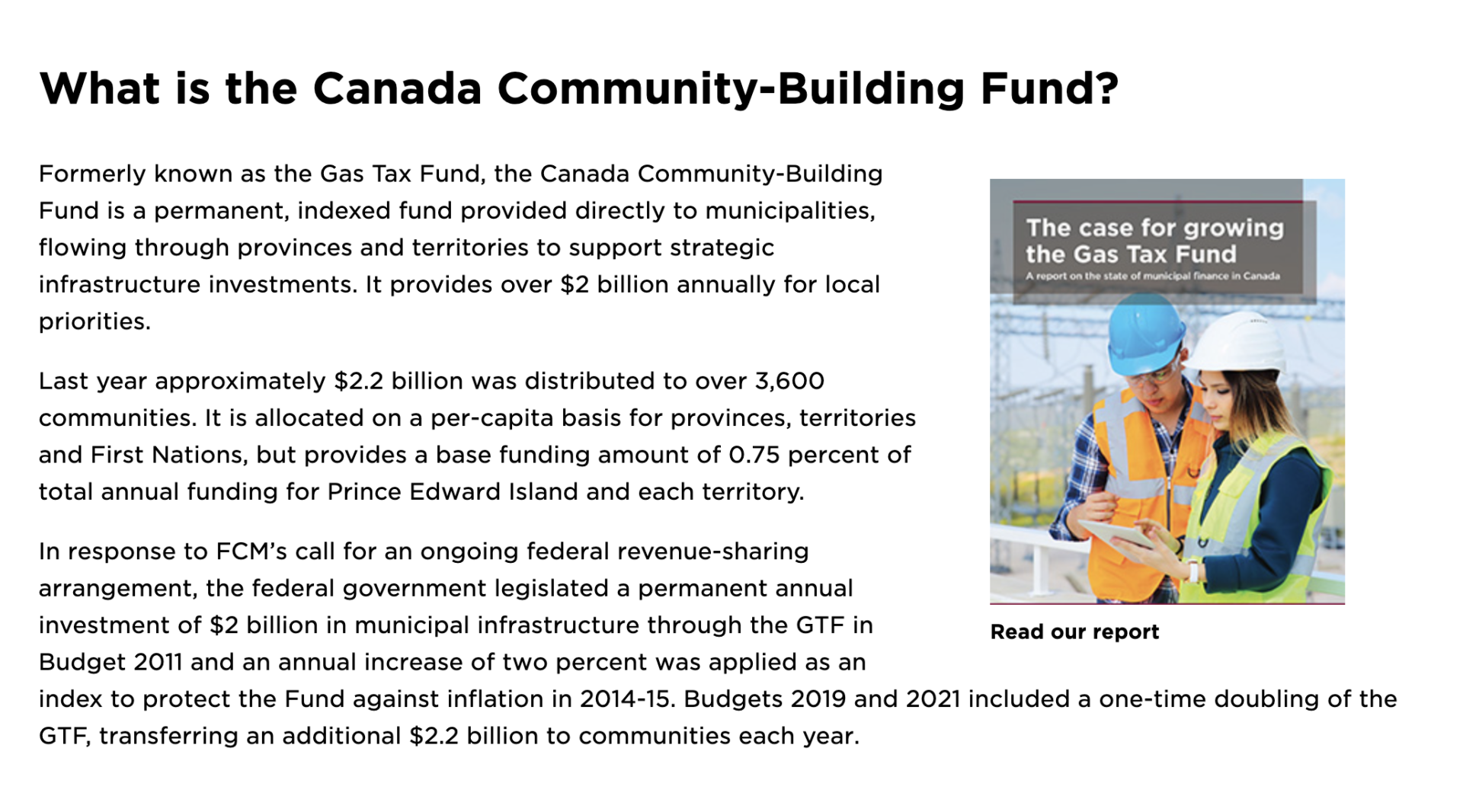 Ontario has received over $850 million in infrastructure funding ...